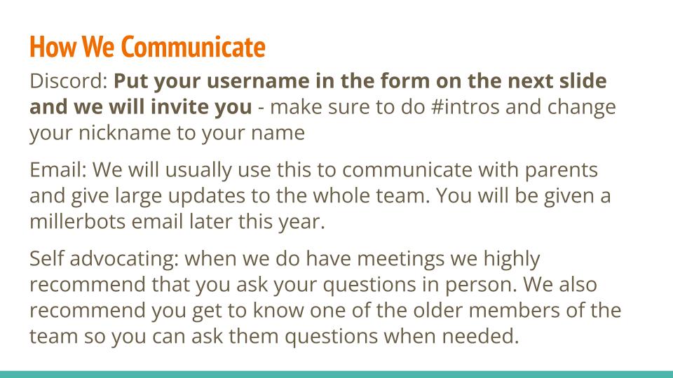 First Meeting! – Washburn Millerbots 2549