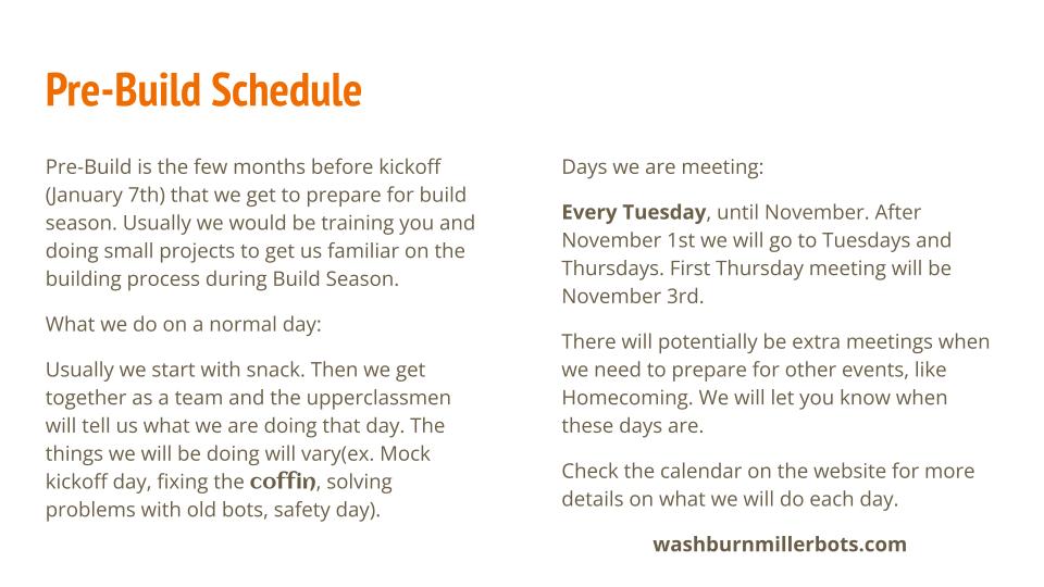 First Meeting! – Washburn Millerbots 2549